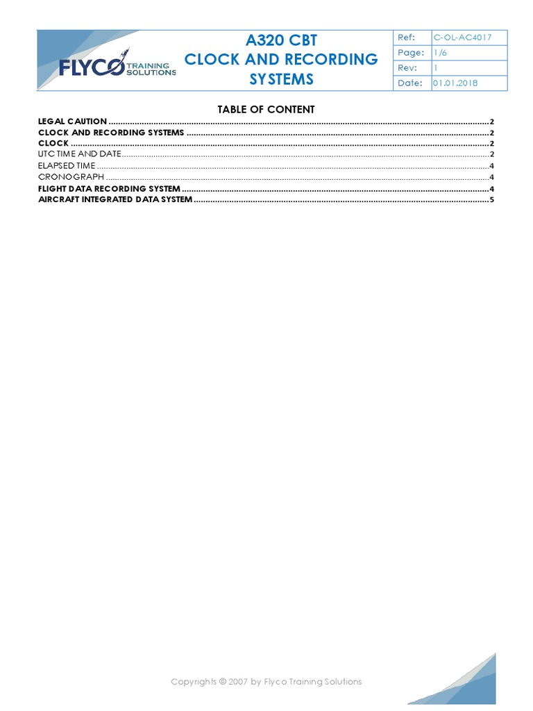 Clock and Recording Systems | PDF | Flight Recorder | Equipment