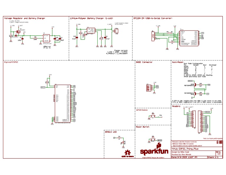 ESP32 Thing Plus Schematic | PDF