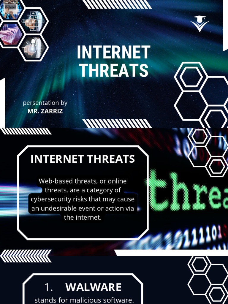 INTERNET THREATS PRESENTATION SUMMARIZES ONLINE RISKS | PDF | Malware ...
