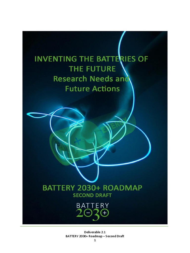 BATTERY 2030+ Roadmap Draft 2 | PDF | Rechargeable Battery | Lithium ...