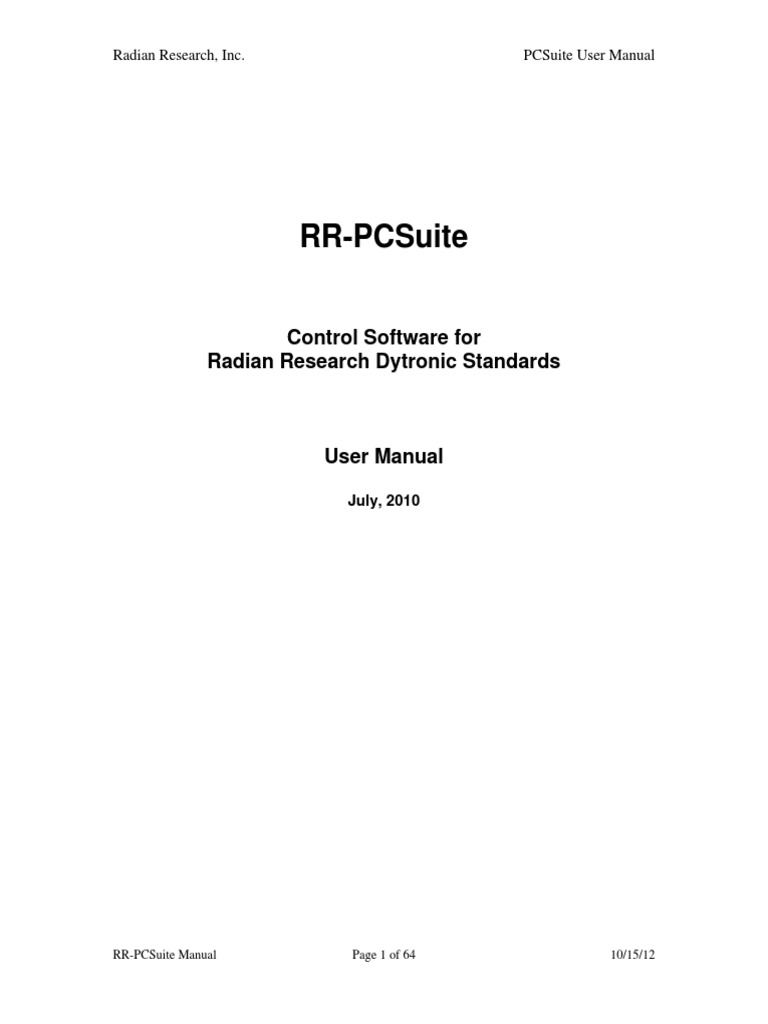 Control Software For Radian Research Dytronic | PDF | Computing ...