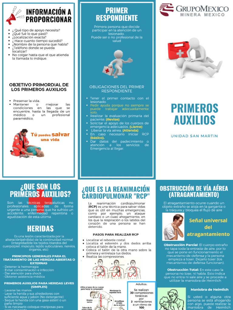 Triptico Primeros Auxilios | PDF