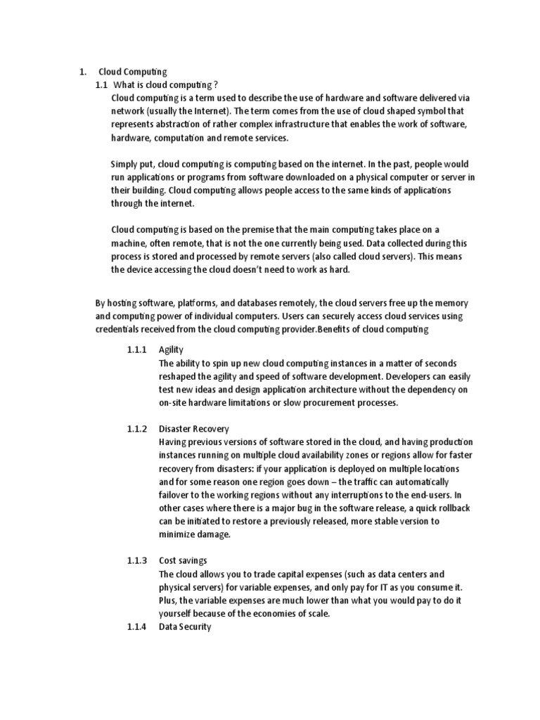 Cloud Computing Pdf Cloud Computing Computing
