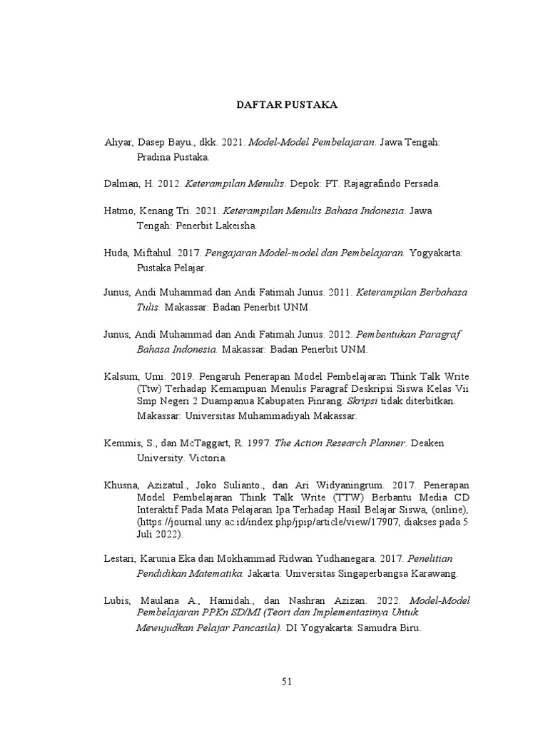 Daftar Pustaka Model Pembelajaran | PDF | Karier & Perkembangan | Komputer