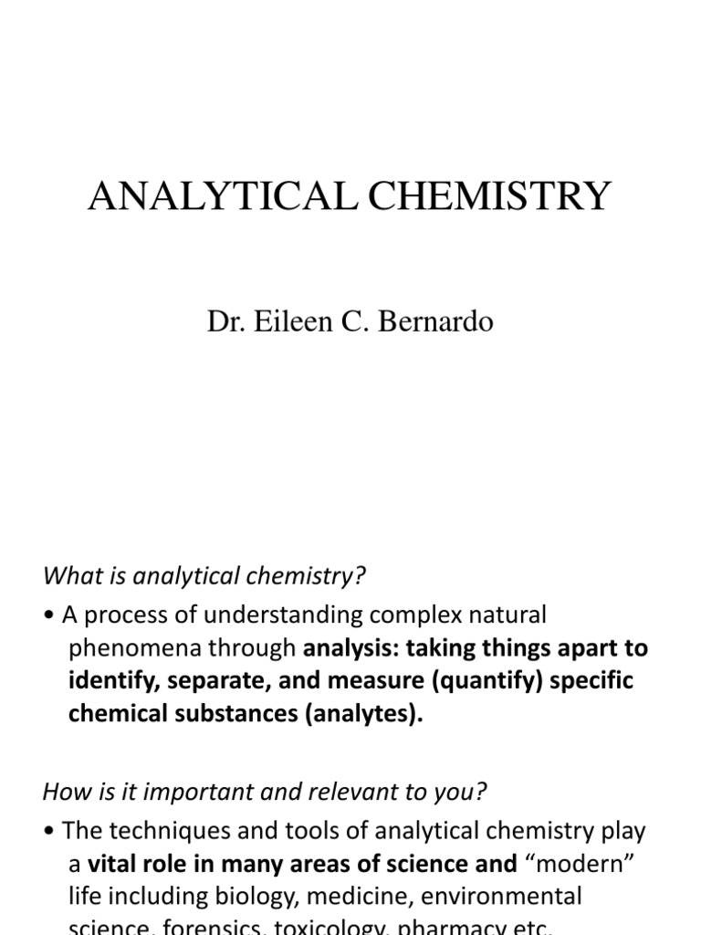 AnaChem PPT 1 | PDF | Solubility | Analytical Chemistry
