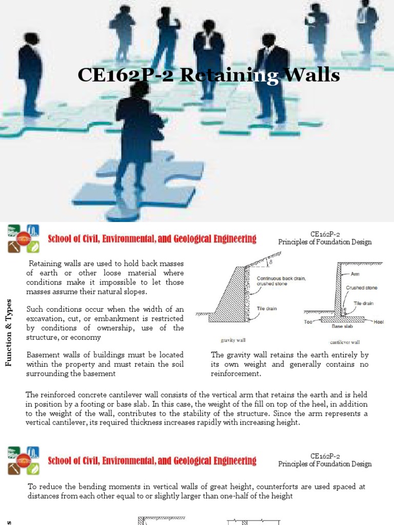 Ce162p Module 3 Lecture 1 Retaining Walls | PDF | Building Engineering ...