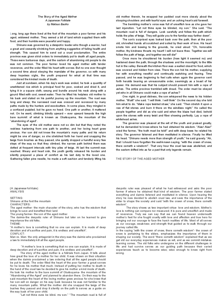 Wisdom of the Aged Mother | PDF | Love