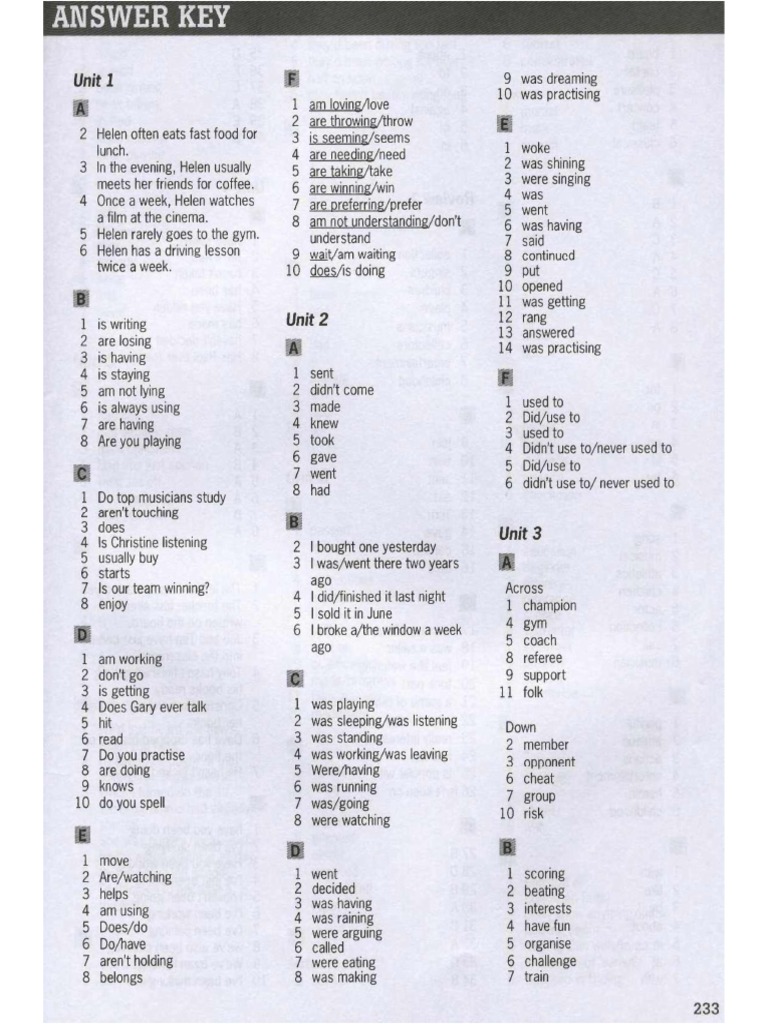 B1 Destination - KEY | PDF