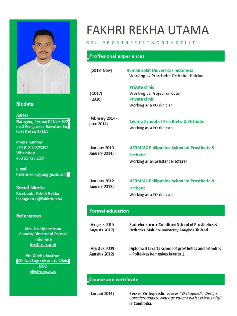 CV (Fakhri Rekha Utama) 2022.. | PDF | Medical Specialties | Clinical Medicine