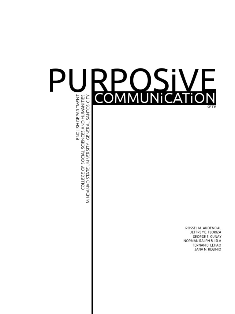 GEC 102 Purposive Communication Set 2 1 | Download Free PDF | Nonverbal Communication | Cross ...