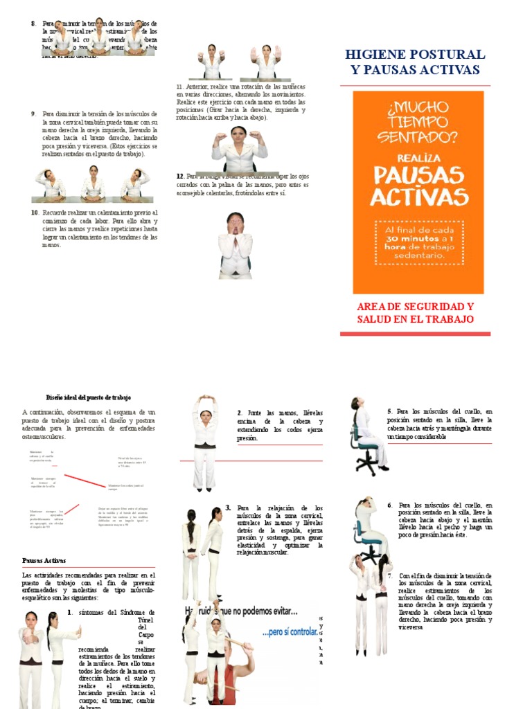 Folleto Pausas Activas | PDF | Músculo esquelético | Mano
