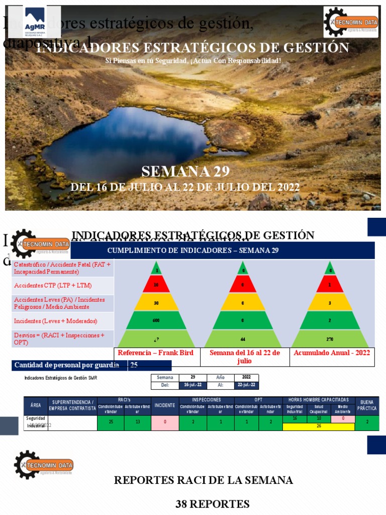 Presentación-Indicadores Estratégicos de Gestión TECNOMIN DATA-SEM 29 ...