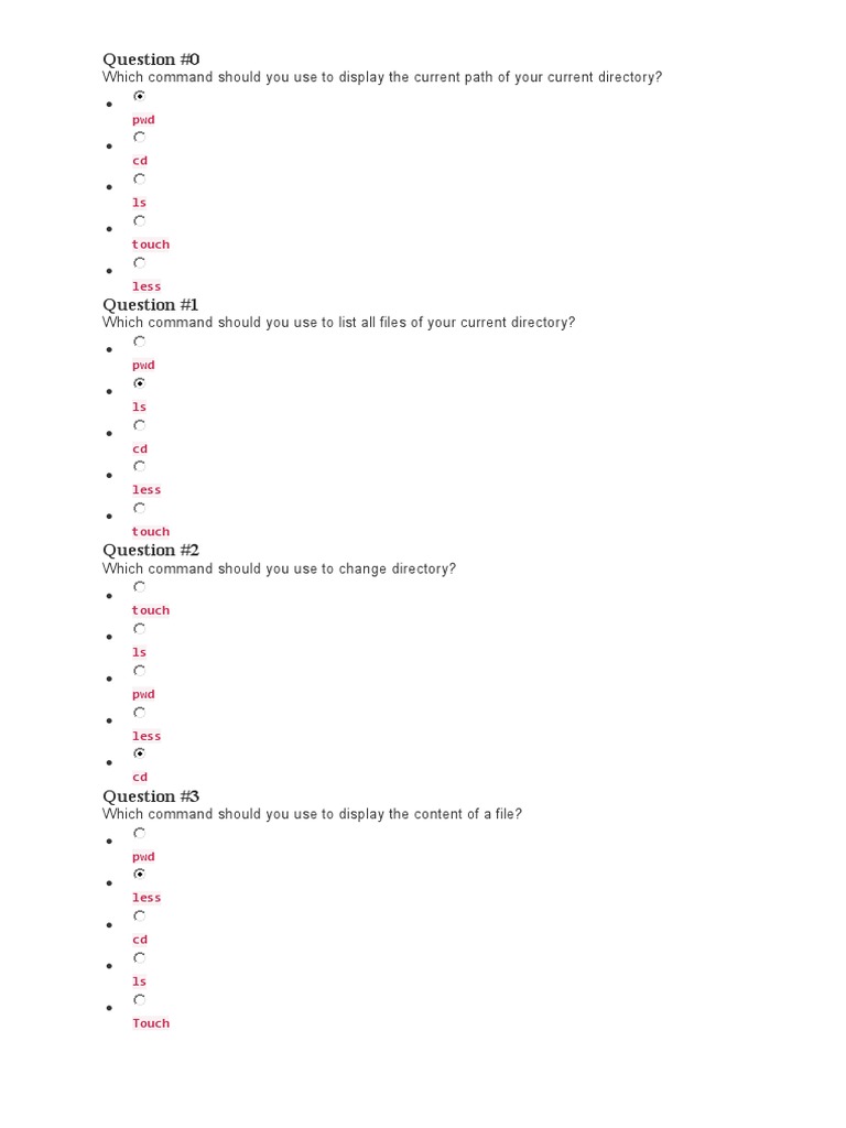 Command Questions | PDF