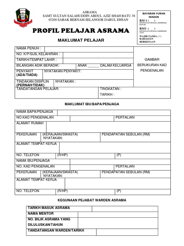 2.profil Pelajar Asrama 2022 | PDF