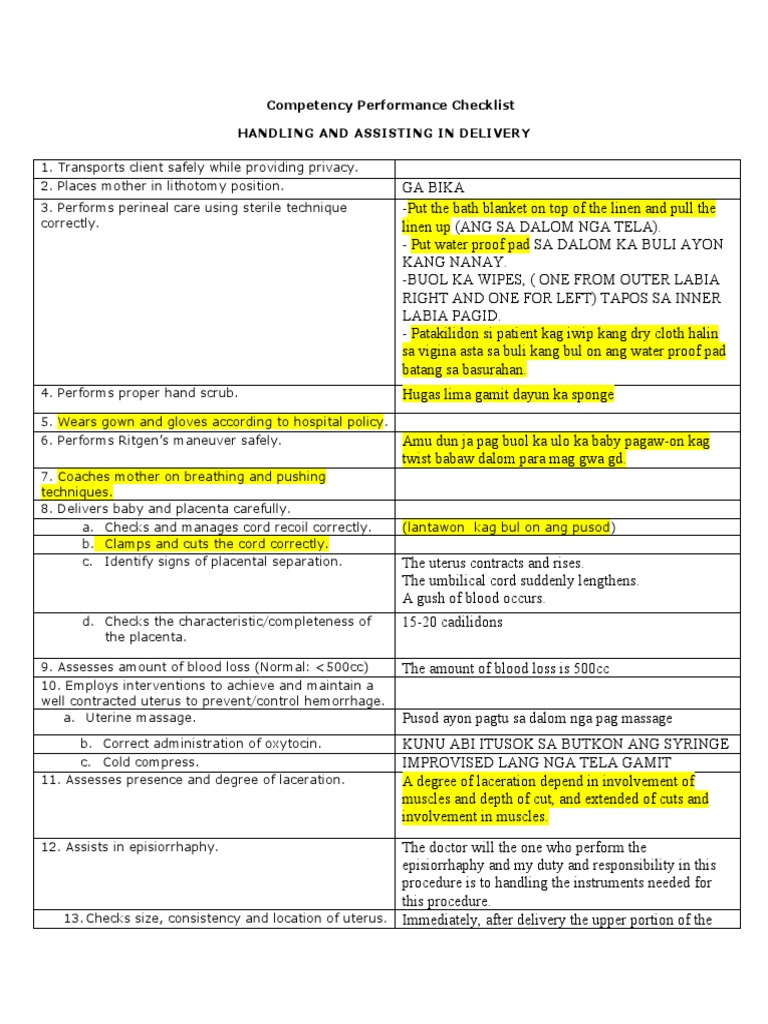 Handling and Assisting in Delivery | PDF | Childbirth | Uterus