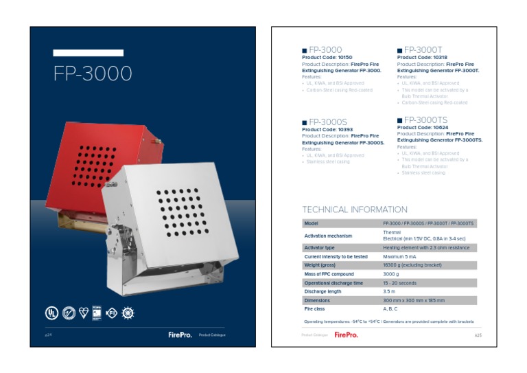 An Overview and Specifications of the FP-3000 Series Fire Extinguishing ...