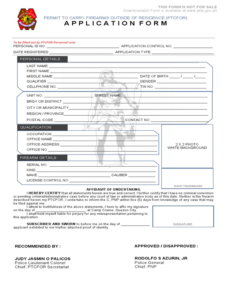 PTCFOR Application Form 2025 | PDF | Common Law | Justice