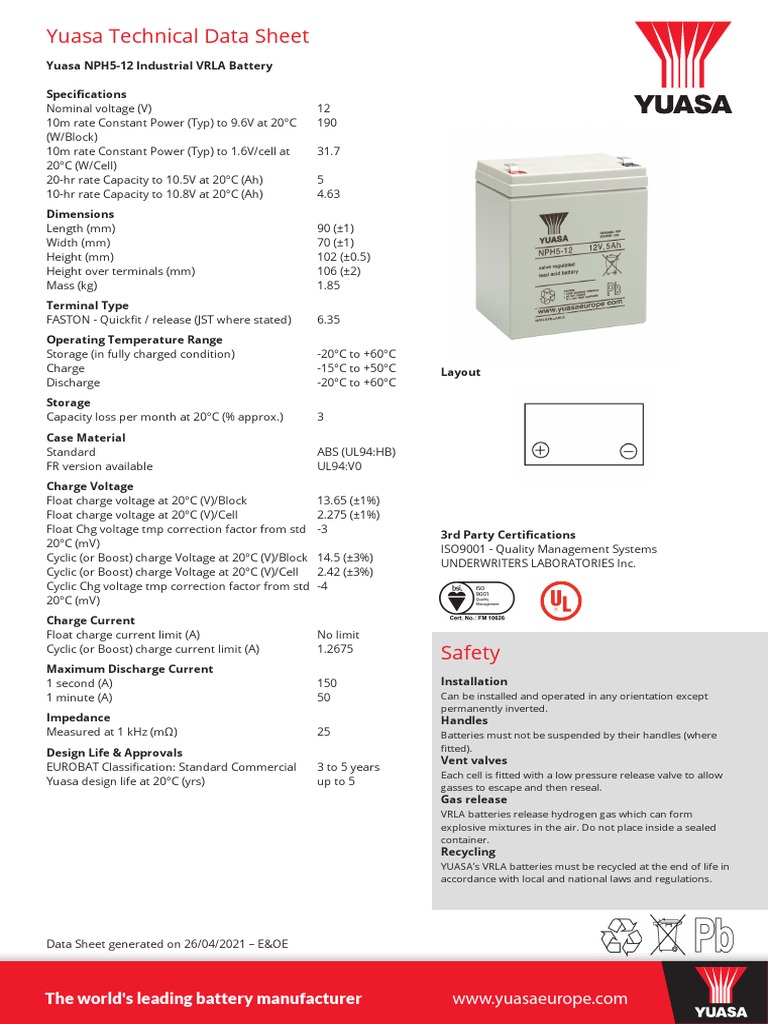NPH5-12 Datasheet | PDF | Manufactured Goods | Electrical Engineering