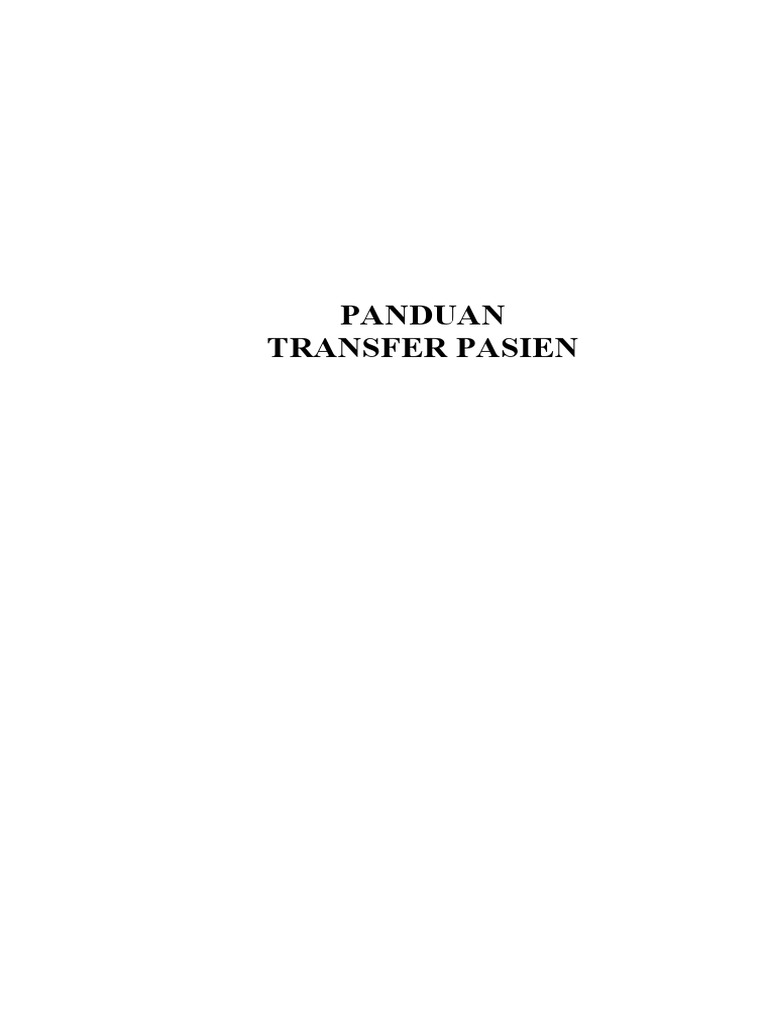 Panduan Transfer Pasien New | PDF | Sains & Matematika