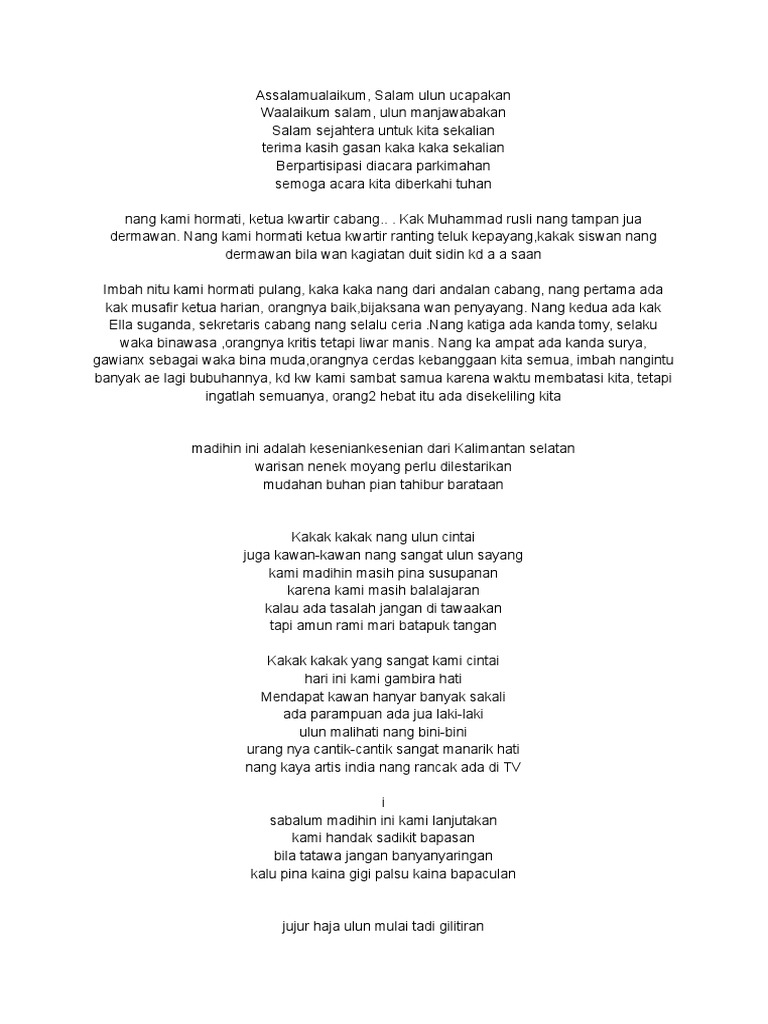 Teks Madihin | PDF