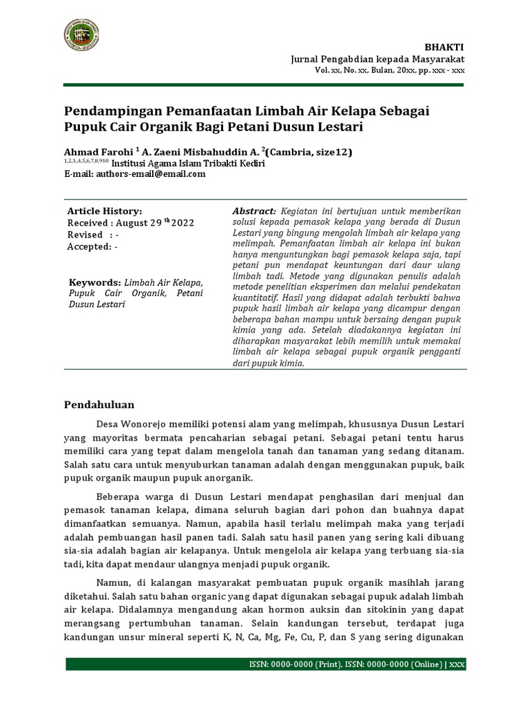 Laporan Artikel KKN Kel 16 Kwu | PDF