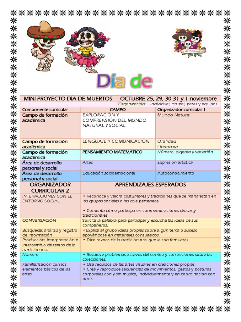 Proyecto Educativo Día de Muertos | PDF | Comunicación