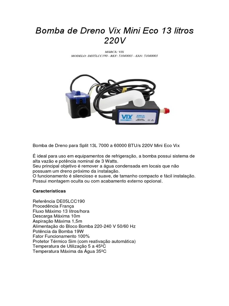 Catalogo Bomba de Dreno Vix | PDF | Casa e Jardim | Computadores