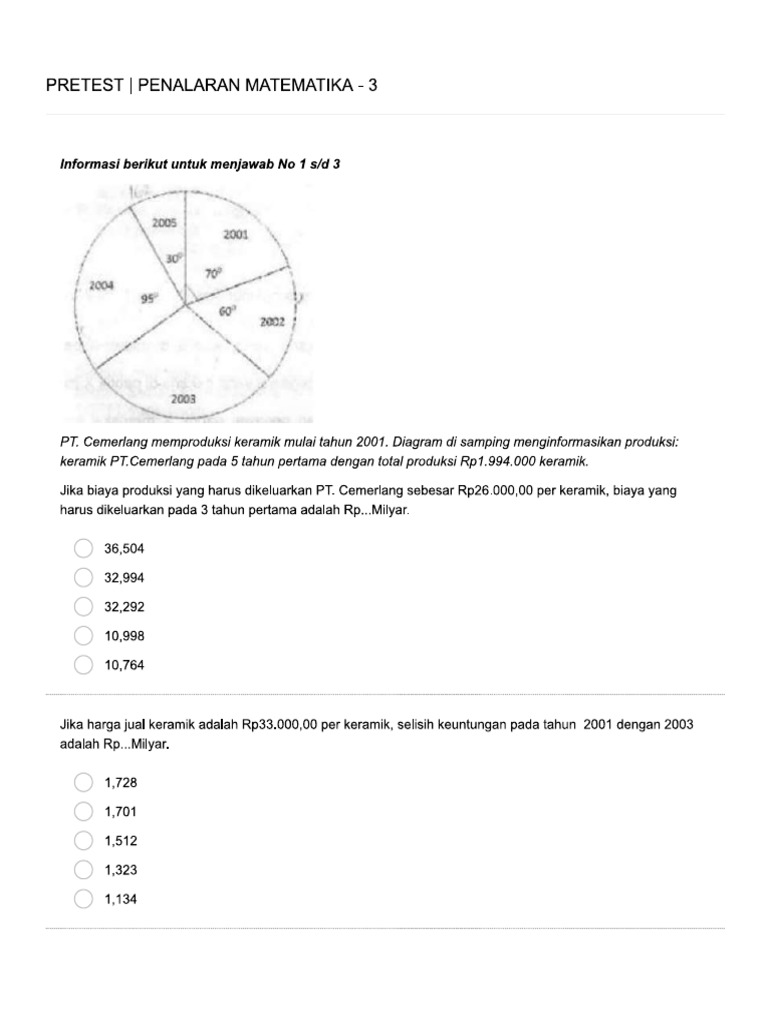 Pretest P MM 3 | PDF
