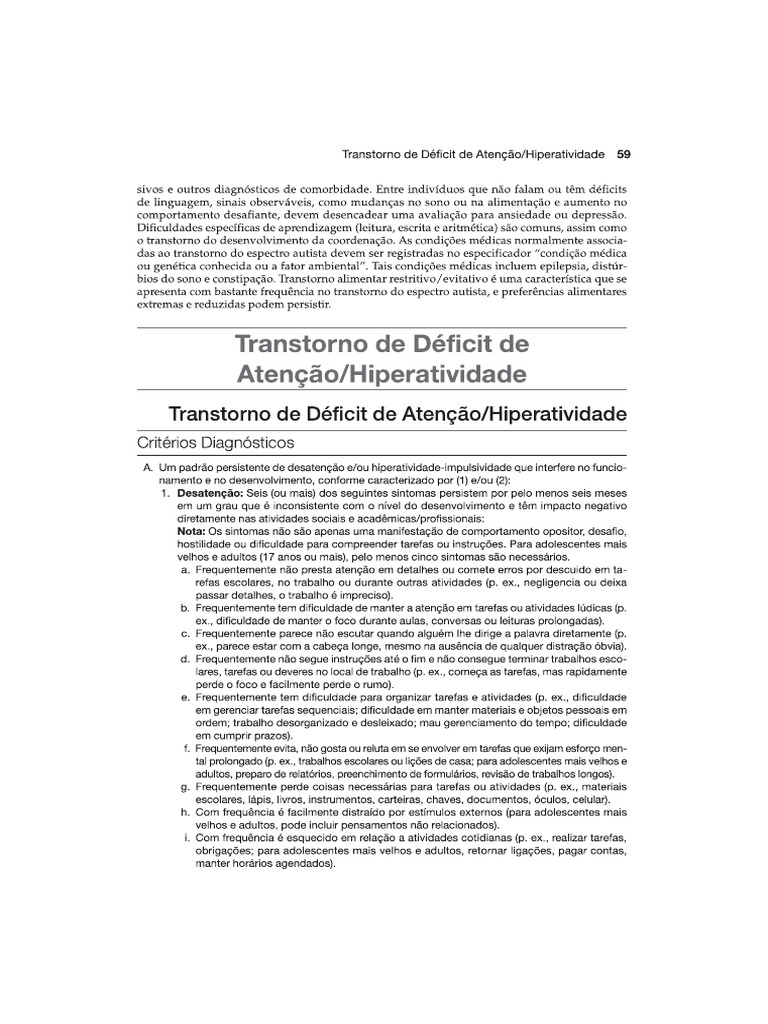 Tdah DSM V | PDF