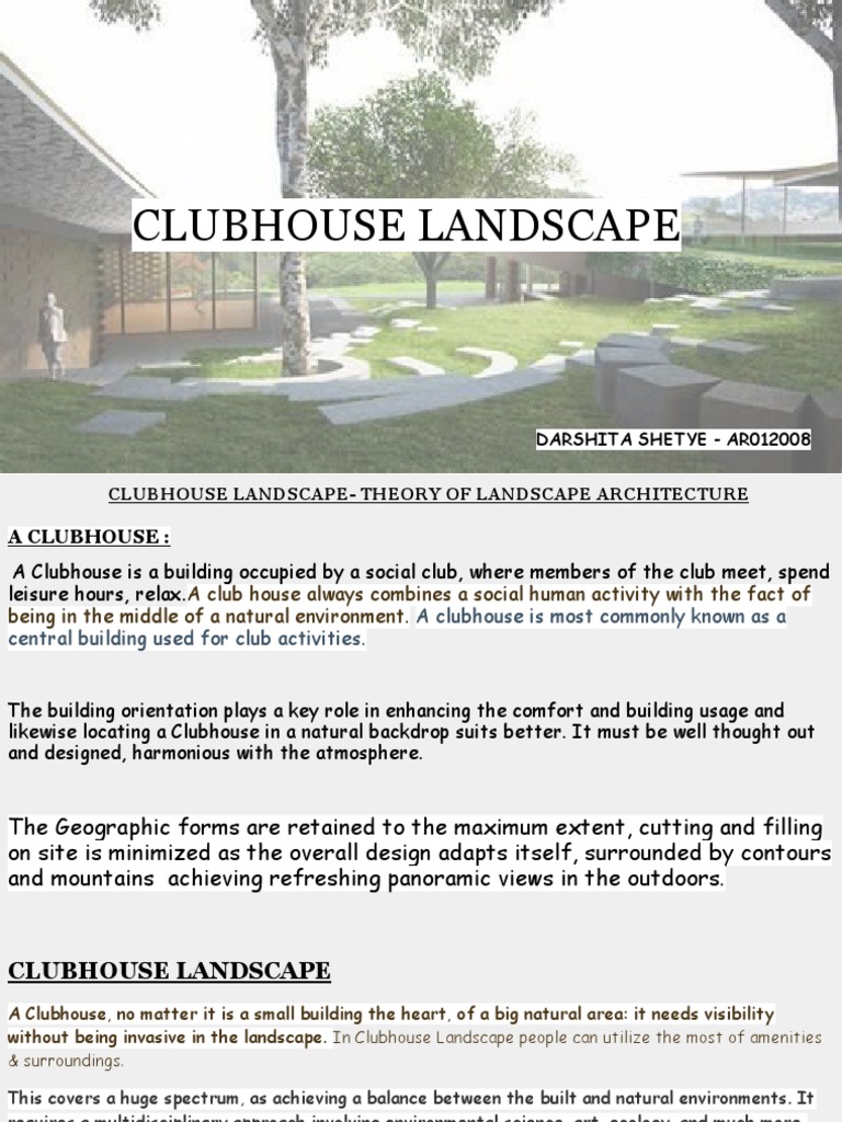 Ar012008 - Clubhouse Landscaping | PDF | Landscape | Natural Environment