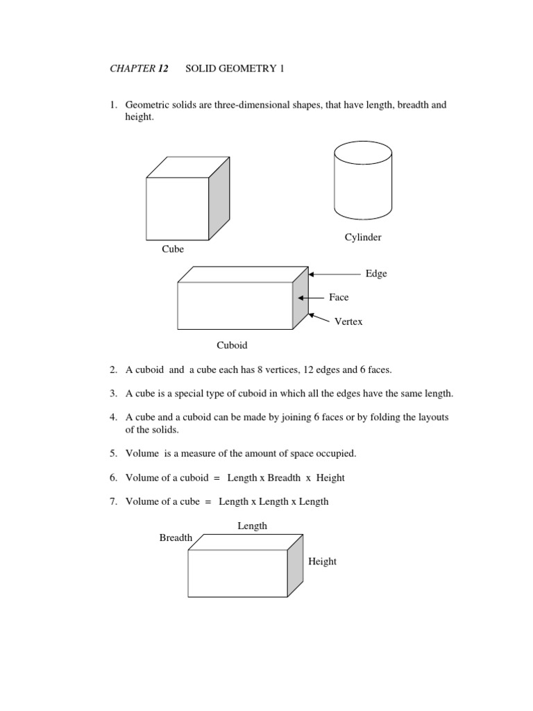 Chapter 12 Solid Geometry 1