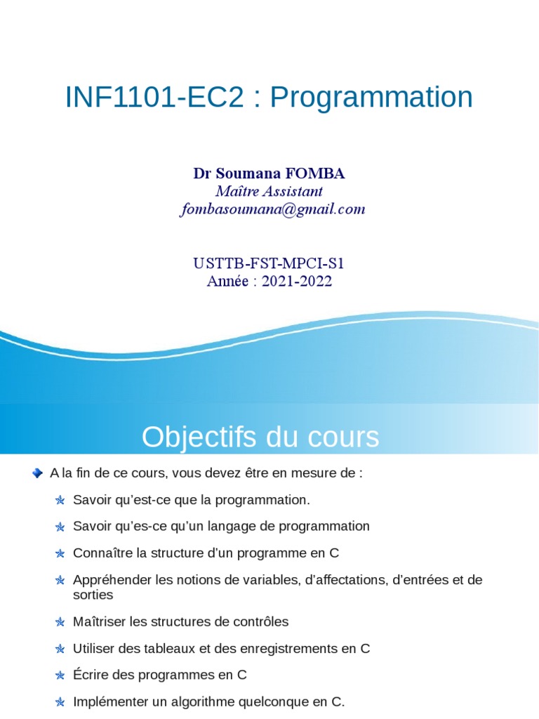 Introduction à la Programmation en C | PDF | Programmation informatique | Langage de programmation