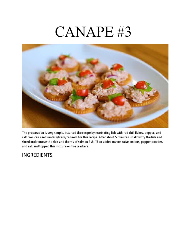 Canape 3 | PDF | Cooking, Food & Wine | Lifestyle