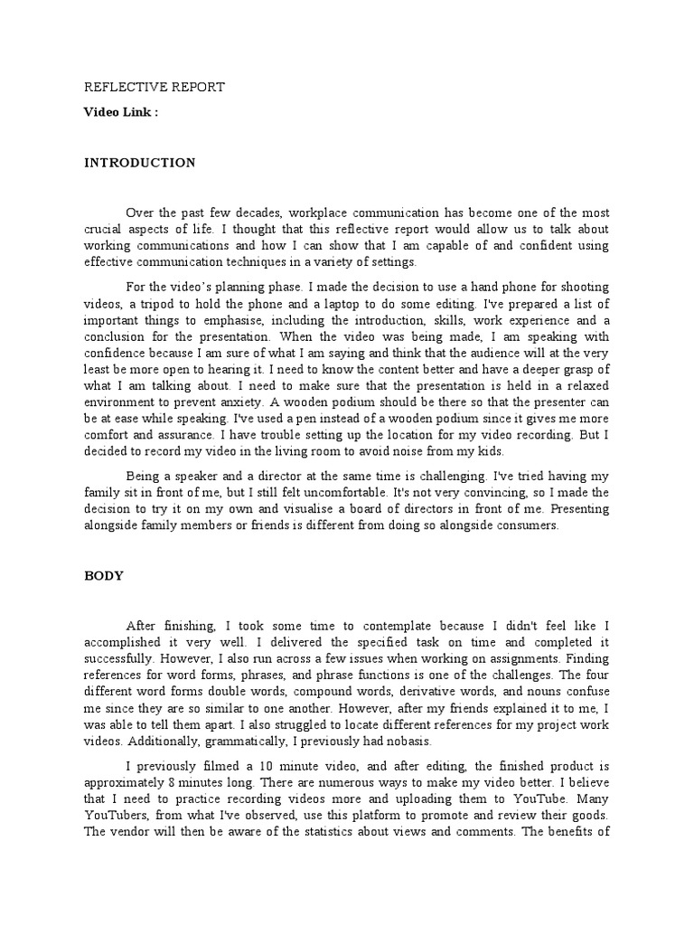 Reflective Report Oumh2203 | PDF | English Language | Word