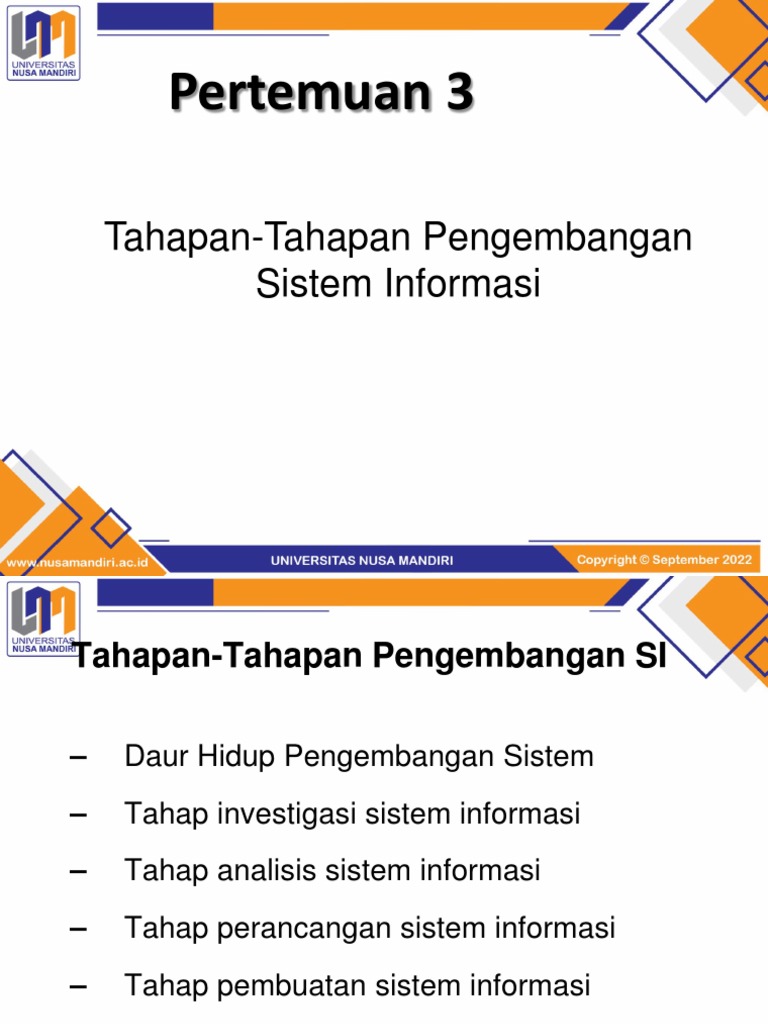 Pertemuan 3: Tahapan-Tahapan Pengembangan Sistem Informasi | PDF | Komputer