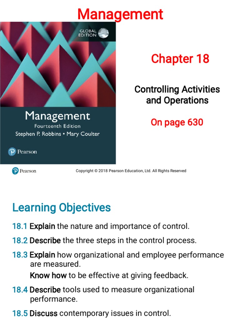 CHP 18 - Controlling Activities and Operations On Page 630 | PDF ...