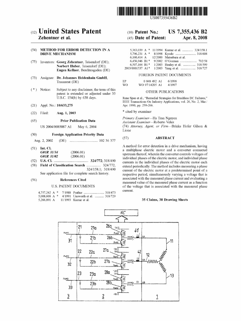 Error Detection Method for Drive Mechanism | PDF | Electronic Circuits ...