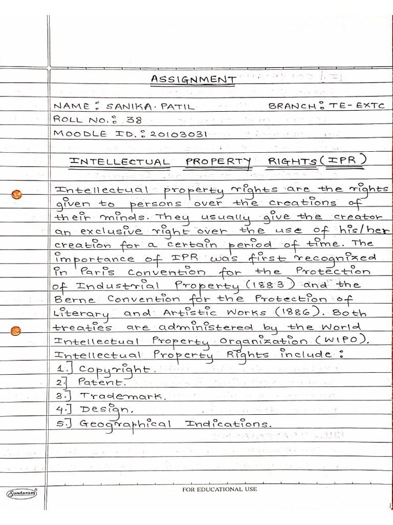 PCE IPR Assignment | PDF