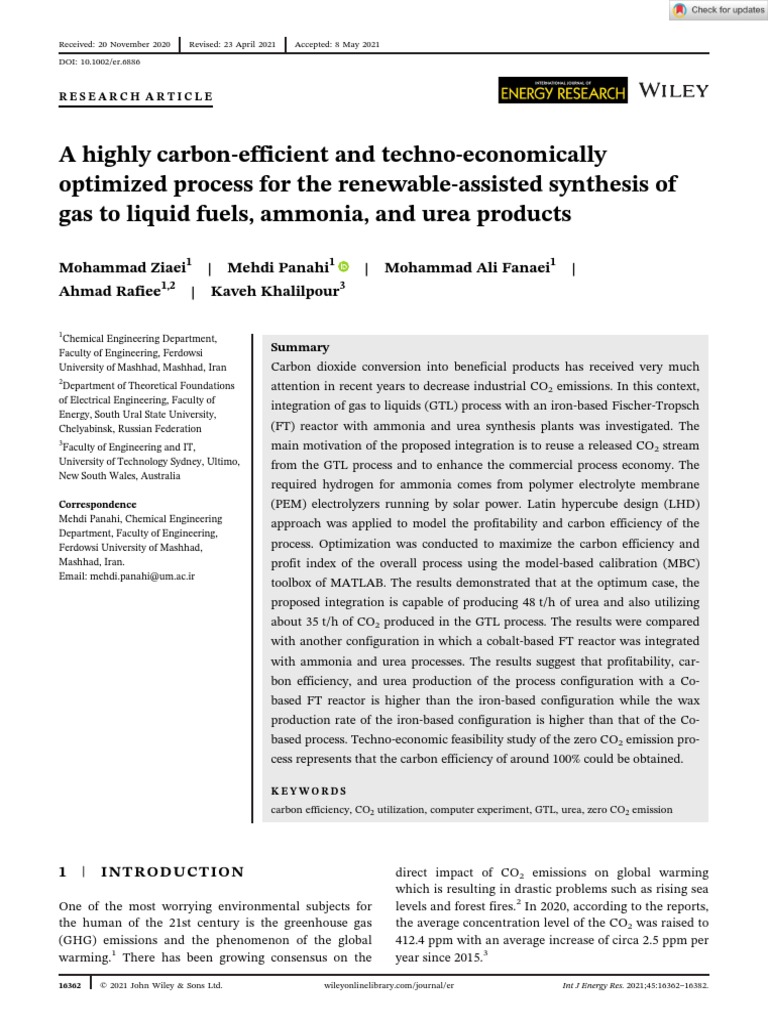 Tem Urea | PDF | Errors And Residuals | Gas To Liquids