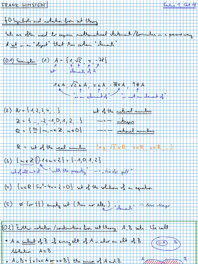 Lect01 Math1 Oct18 Draft | PDF