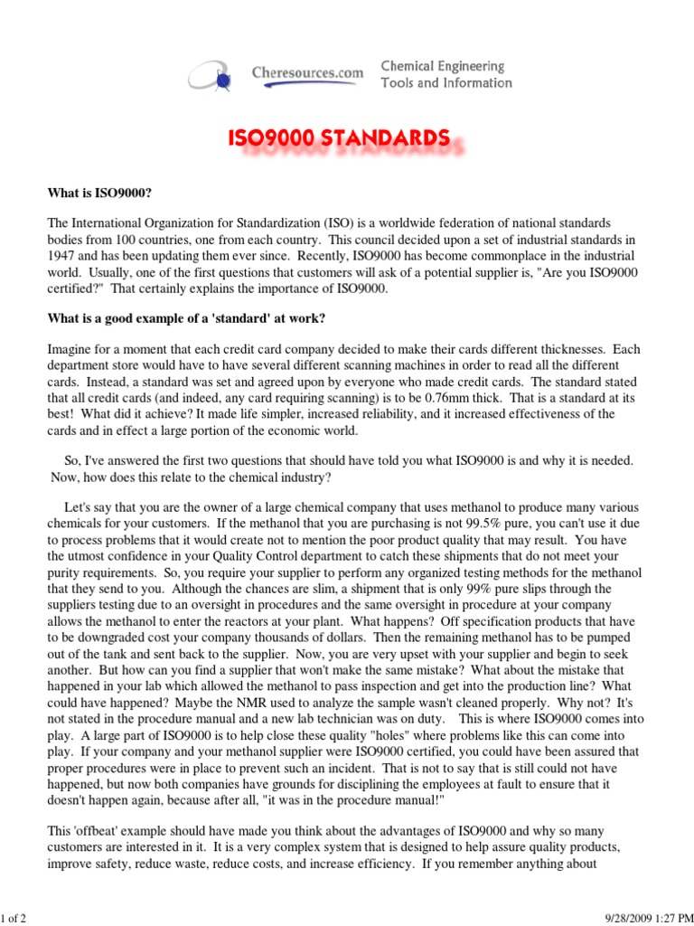 Iso 9000 Standards | PDF | Iso 9000 | Audit