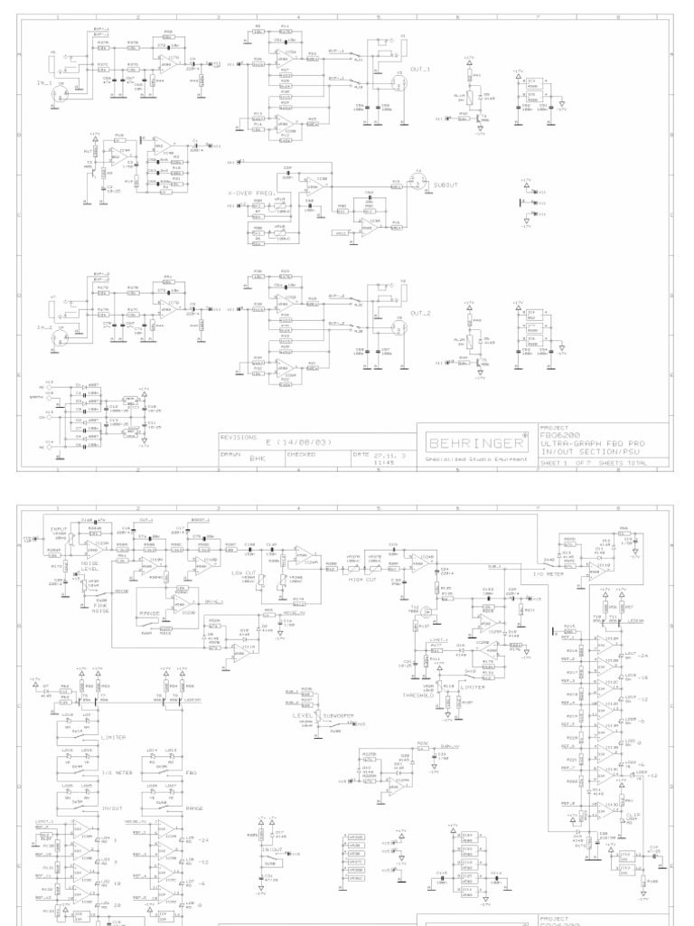 Behringer FBQ 6200 Schematics | PDF