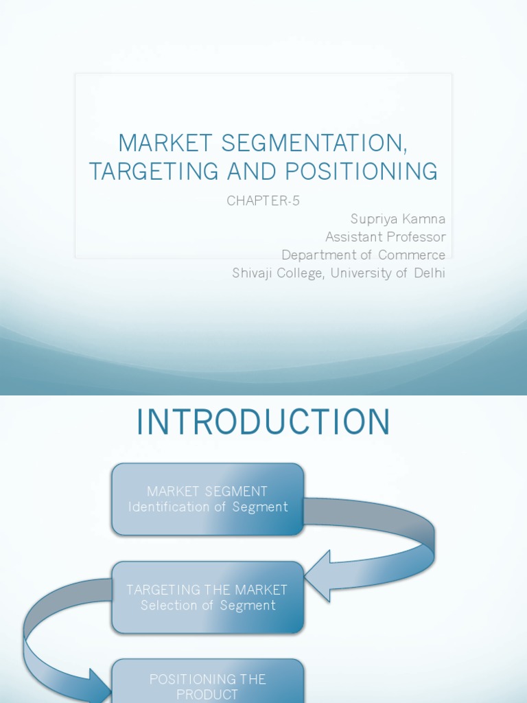 Market Segmentation, Targeting and Positioning | PDF | Market ...