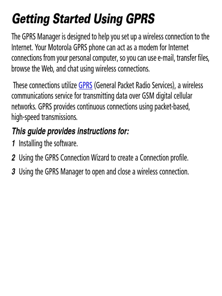 Getting Started with GPRS Setup | PDF | Domain Name System | General Packet Radio Service