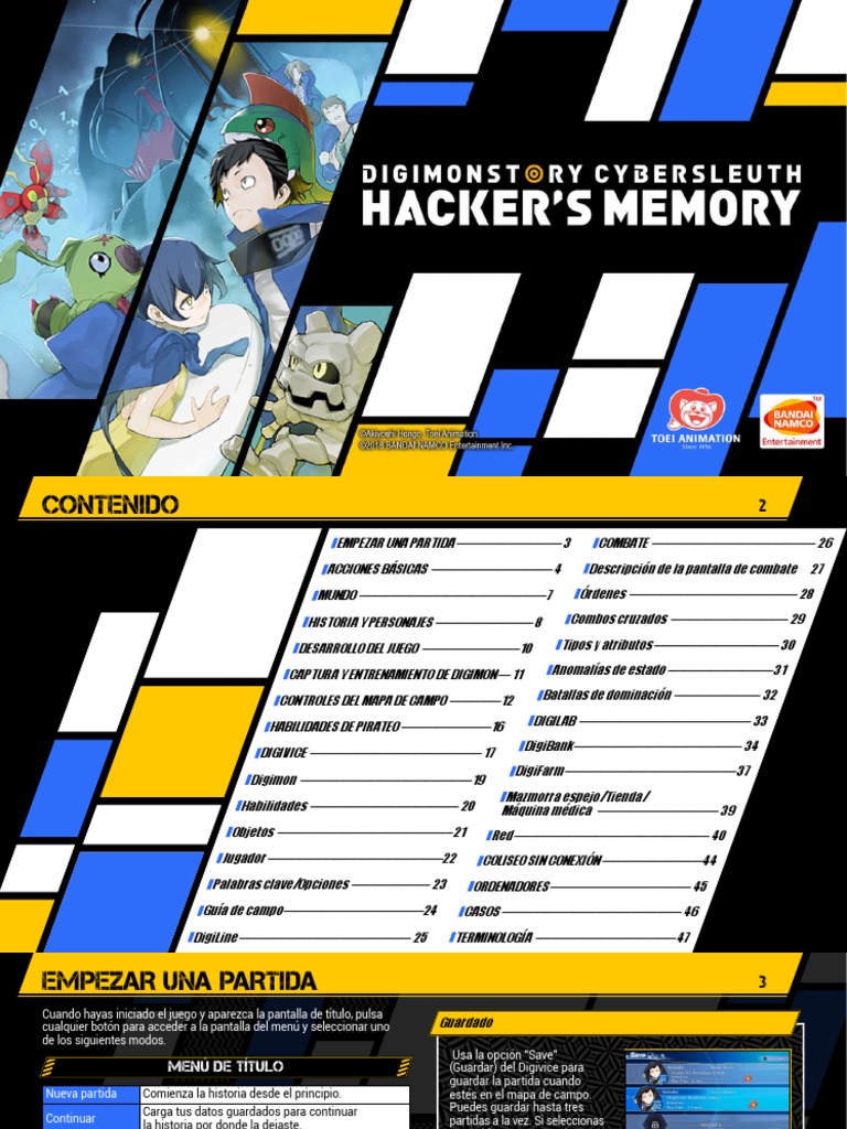 108 18 OnlineManual Digimon Cyber Sleuth Hacker's Memory PS4 ES | PDF | Punto de acceso ...