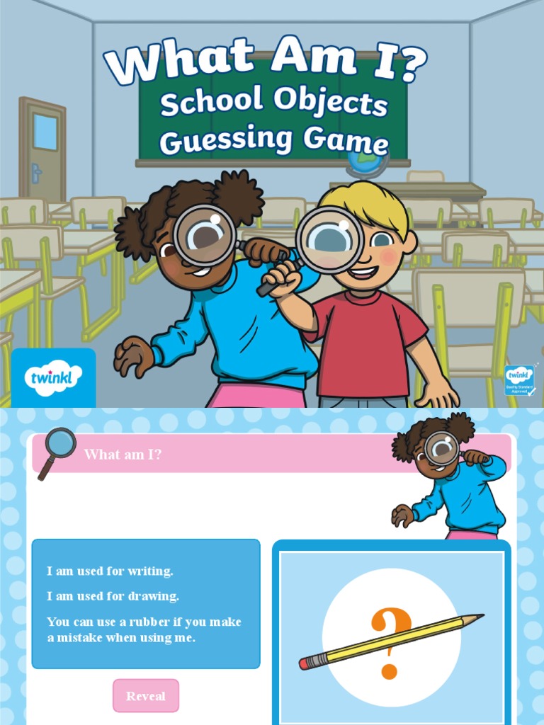 T TP 3117 What Am I School Objects Guessing Game Powerpoint Ver 1 | PDF