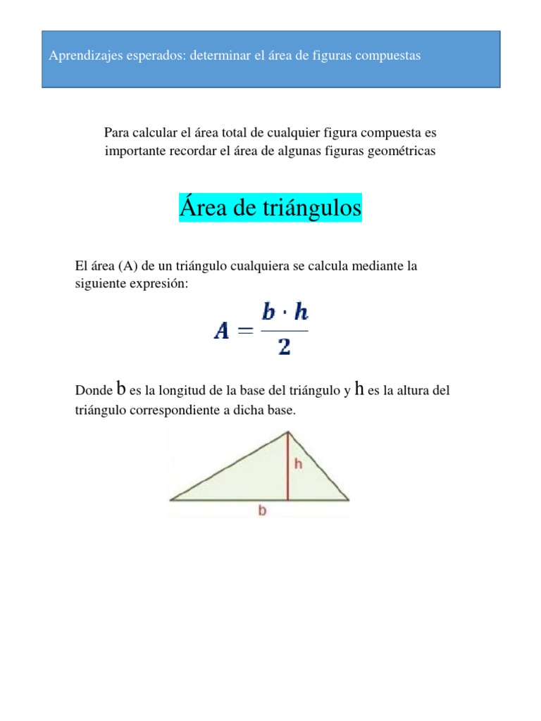 Cálculo de Área en Figuras Compuestas | PDF