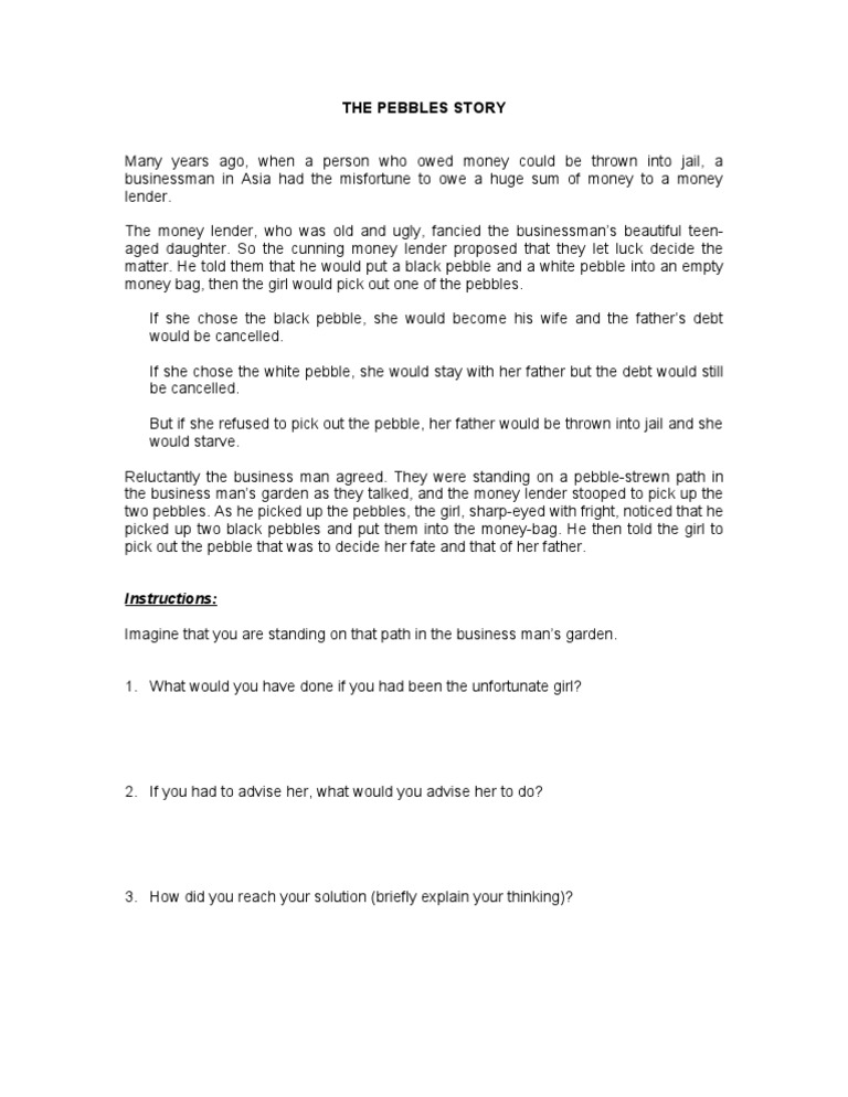 Pebbles Story | PDF | General Fiction