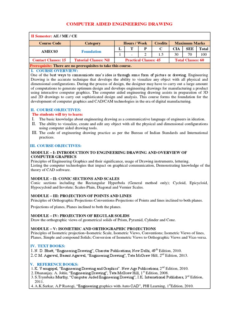 Computer Aided Engineering Drawing Pdf Engineering Drawing