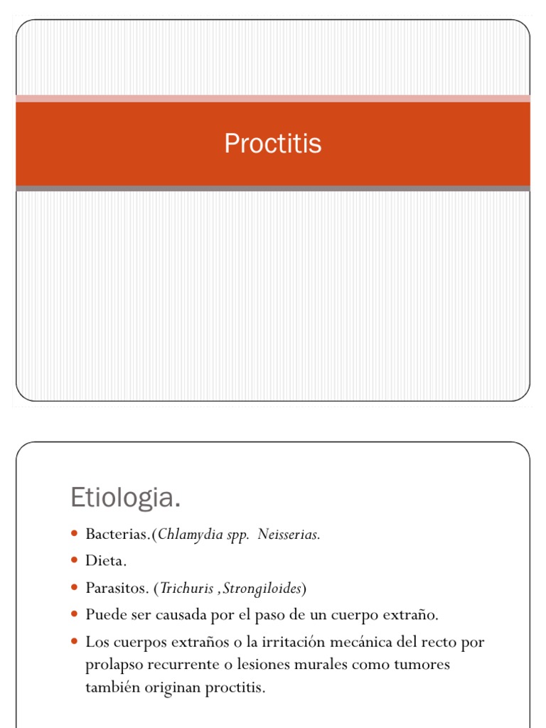 Proctitis: Causas y Tratamiento | PDF | Salud y bienestar | Ciencia y ...